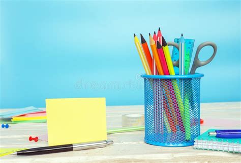 Business Planner Sheet Blank Yellow Copy Space Notepad With Blank