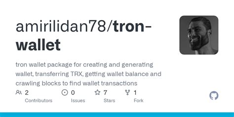 GitHub Amirilidan78 Tron Wallet Tron Wallet Package For Creating And Generating Wallet