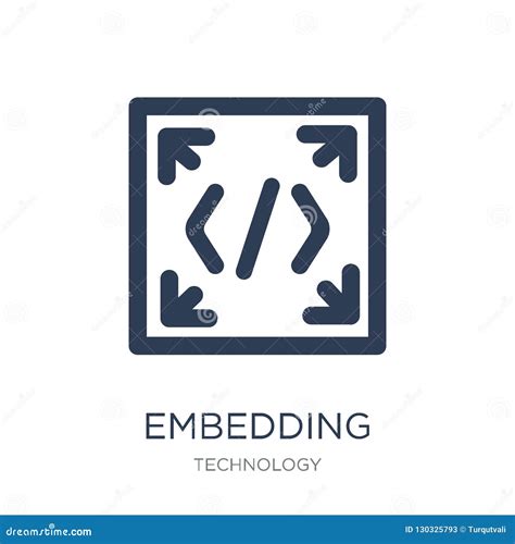 Embedding Icon Trendy Flat Vector Embedding Icon On White Background From Technology Collection