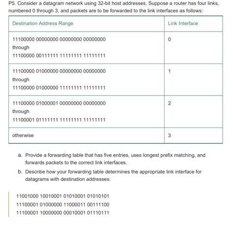 solved p5 consider a datagram network using 32 bit host