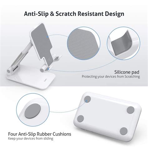 Fully Foldable Tabletop Desktop Tablet Mobile Stand Holder Angle