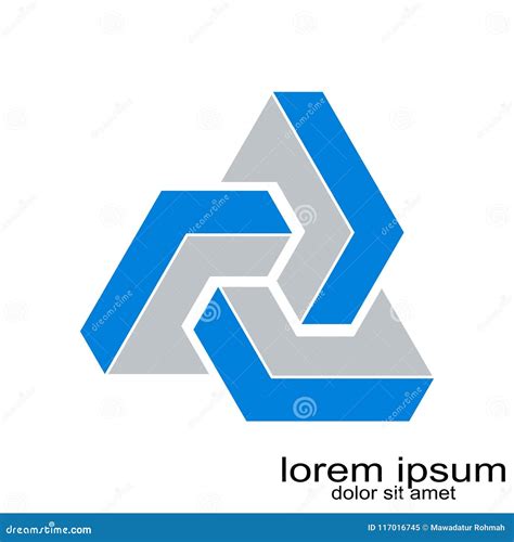 Creative Sample Design Abstract Square Logo Vector Stock Illustration