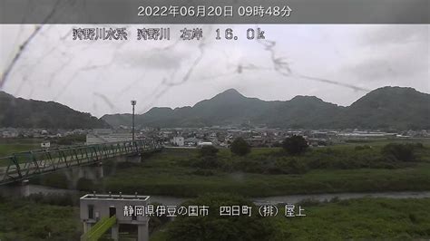 狩野川水系 狩野川 静岡県伊豆の国市 四日町排水機場 屋上の現在の映像 全国・世界のライブカメラ