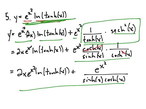 Derivatives Of Hyperbolic Functions 1 5 Page 2 Math ShowMe