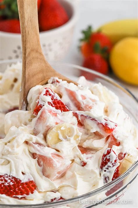 Strawberry Banana Cheesecake Salad Eating On A Dime