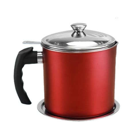 Bacon Grease Container 13l Cooking Oil Storage Can With Straineroil
