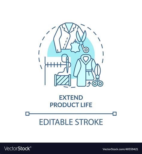 D Customizable Thin Line Icon Extend Product Vector Image
