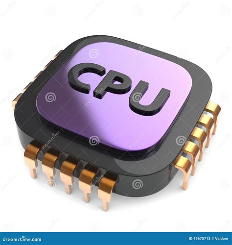 Cpu Chip Icon Royalty Free Illustration 49675713