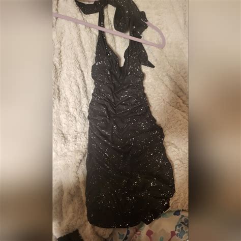 Lucy In The Sky Dresses Lucy In The Sky Black Sparkly Dress Xxs