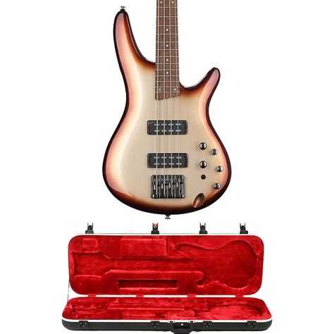 Ibanez Standard Sr300e Bass Guitar And Case Bundle Charred Reverb