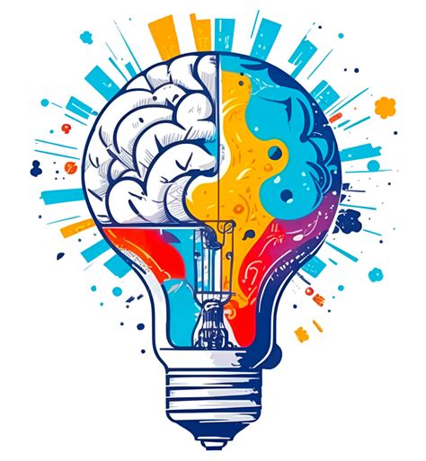 Graffiti Lamp Bulb With Human Brain Inside Idea Generation Brainstorm Concept Ai Generative