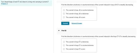 Two Closed Loops A And C ﻿are Close To A Long Wire