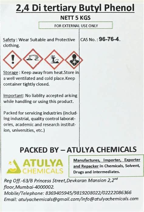 Para Tertiary Butylphenol 4 Tert Butylphenol Latest Price