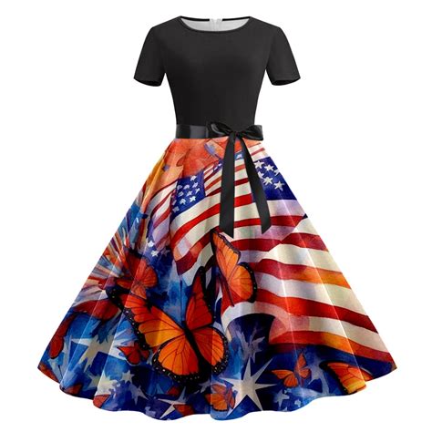 Fhsagq Summer Female Linen Dress Women Womens Summer Round Neck Short