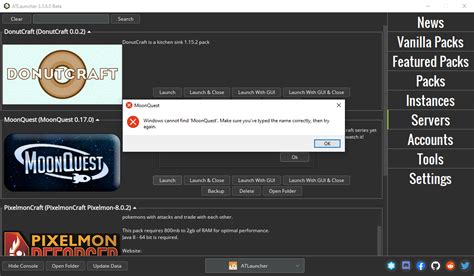 issue with launching servers on windows · issue 399 · atlauncher