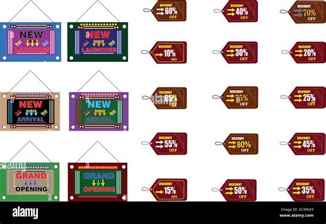 Colorful New Arrival And Limited Time Offer Vector Badges Set For E Commerce Promo And Sales