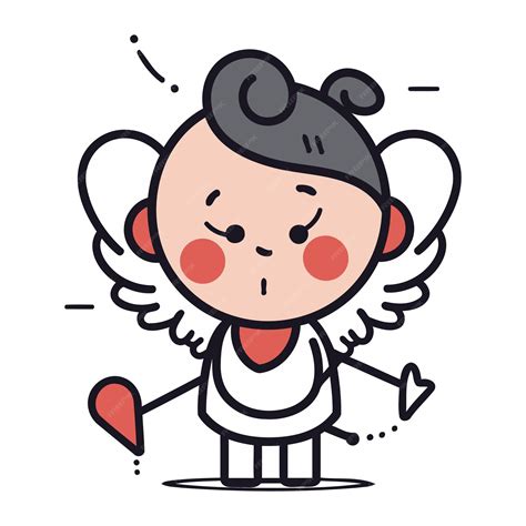 Premium Vector Cute Cartoon Cupid Vector Illustration Cute Cartoon Cupid
