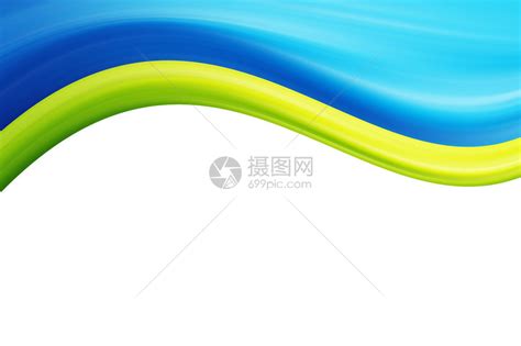 在白色背景的蓝色和绿色波浪插画图片下载 正版图片503274080 摄图网