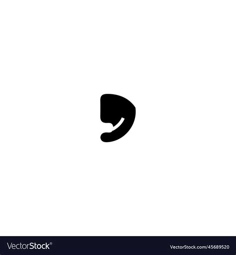 Comma Icon Simple Style Poster Background Symbol Vector Image