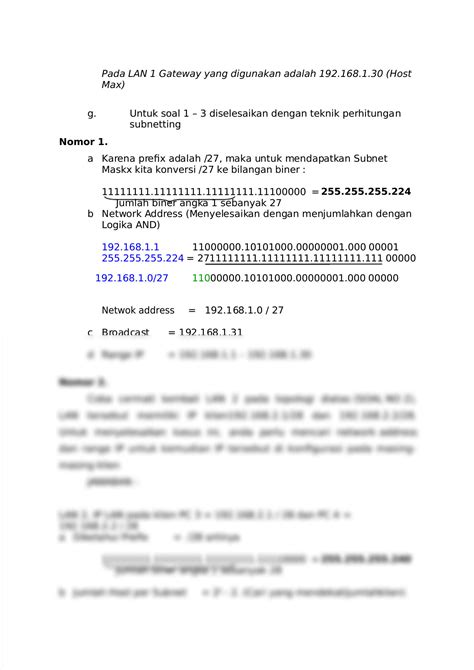 SOLUTION Soal Basic Konfigurasi Router 2020 Studypool