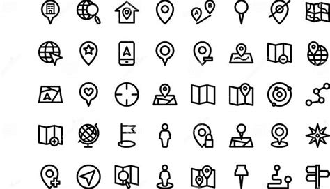 Maps And Location Linear Icons High Quality Vector Icons Collection With Editable Stroke Ideal