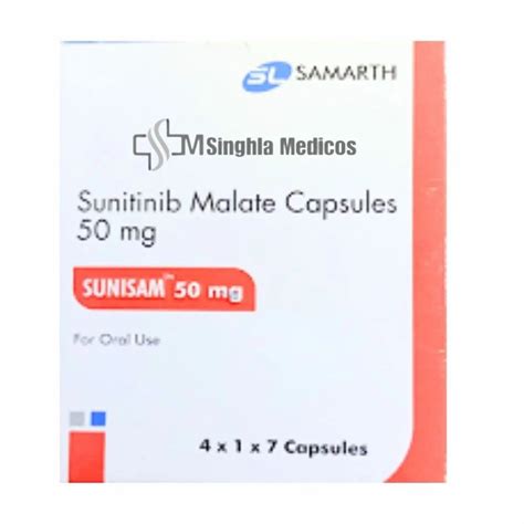 Sunisam 50mg Capsule At ₹ 2150 Box Sunitinib Malate Capsules In New