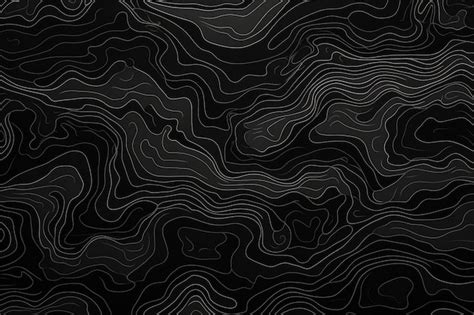 Premium Photo Black And White Abstract Map Contour Lines Background
