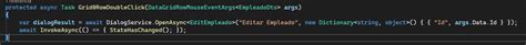 Rowdoubleclick I Cant Assing A Eventcallback Radzenblazor Components