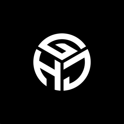 Ghj Letter Logo Design On Black Background Ghj Creative Initials
