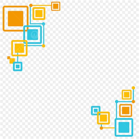 Simple Square Decoration Simple Square Border PNG And Vector With Transparent Background For