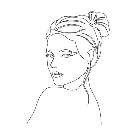 Dibujo Artístico Continuo De Una Línea De Ilustración Vectorial Del