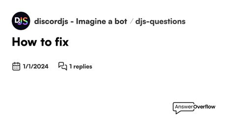 how to fix discord js imagine an app