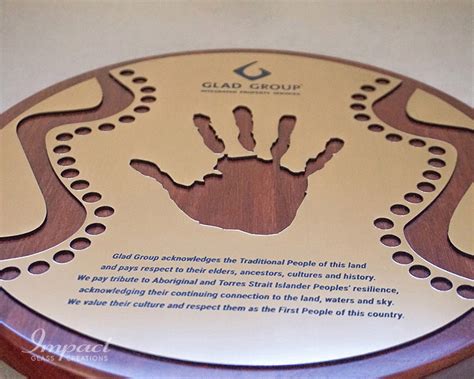 Glad Group Indigenous Acknowledgement Plaque Glass Creations
