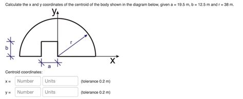 Solved Calculate The X And Y Coordinates Of The Centroid Chegg