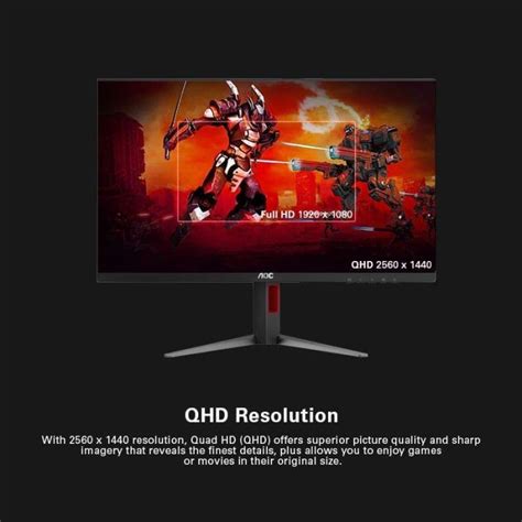 Jual Monitor AOC GAMING Q27G4 27 IPS QHD 2K 1440p 180Hz HDMI DPHDR ERGO Di Seller Mall IT Medan