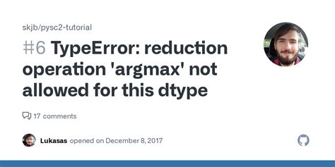 typeerror reduction operation argmax not allowed for this dtype