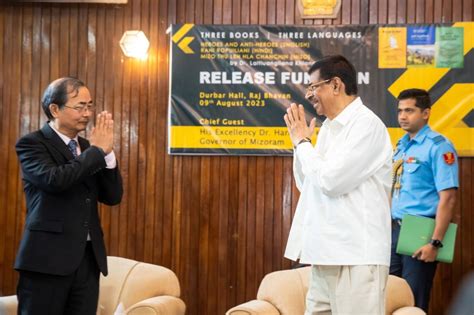 Governor Dr Hari Babu Kambhampati Releases 3 Books In 3 Languages Of Padmashree Awardee Raj