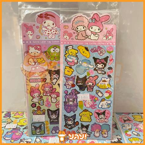 Jual Yay Sticker Holo Sanrio Melody Kuromi Pompurin Cinnamoroll