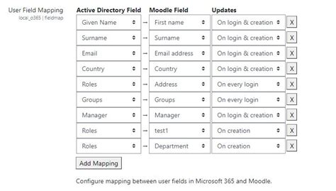 Mapping Datafields · Issue 1671 · Microsofto365 Moodle · Github