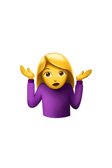 🤷‍♀️ Woman Shrugging Emoji Girl Shrugging Emoji Shrug Emoji Iphone