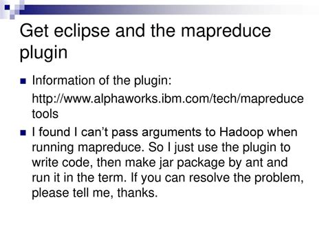 Set Up Environment For Mapreduce Developing On Hadoop Ppt Download