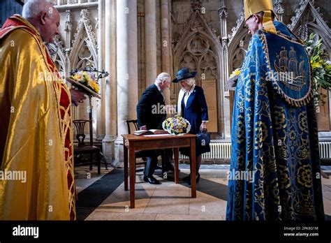 King Charles III and the Queen Consort attending the Royal Maundy ...