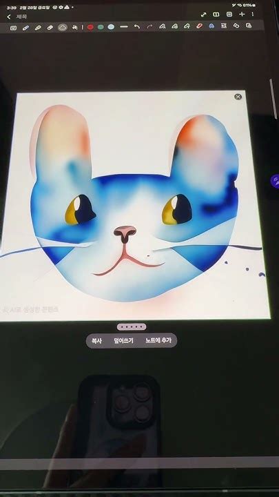 갤럭시탭 S10 로 Ai 그림 그리기 Youtube