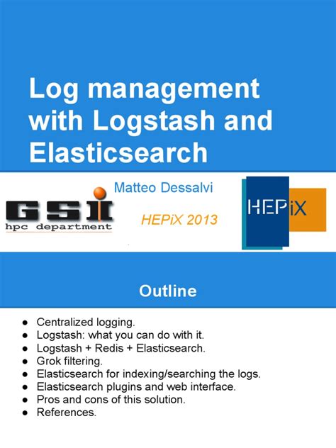 log management with logstash and elasticsearch pdf