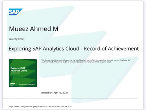 Mueez Ahmed M On Linkedin Im Happy To Share That Ive Obtained A New