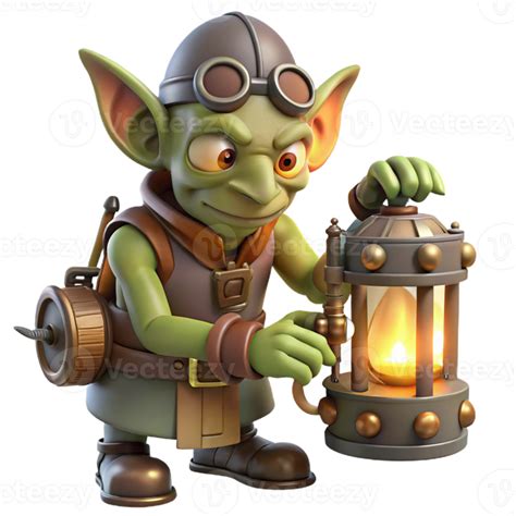 Stunning Artistic A Cunning Goblin Tinkerer Working On A Bizarre