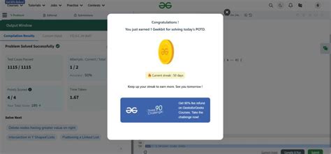 Pardhavika Gopisetty On Linkedin Potd Geekbits Geeksforgeeks Potd Problemsolving