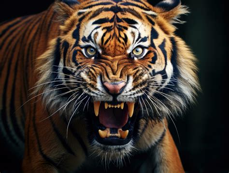 Close Up Shot Of A Wild Tiger Roaring 26840979 Stock Photo At Vecteezy