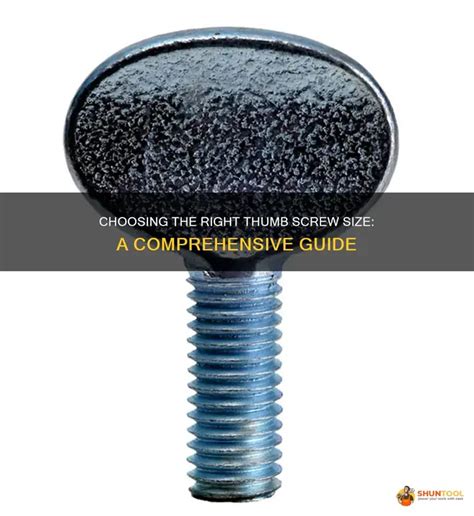 Choosing The Right Thumb Screw Size A Comprehensive Guide Shuntool