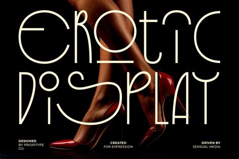 Erotic Display Font Prioritype FontSpace